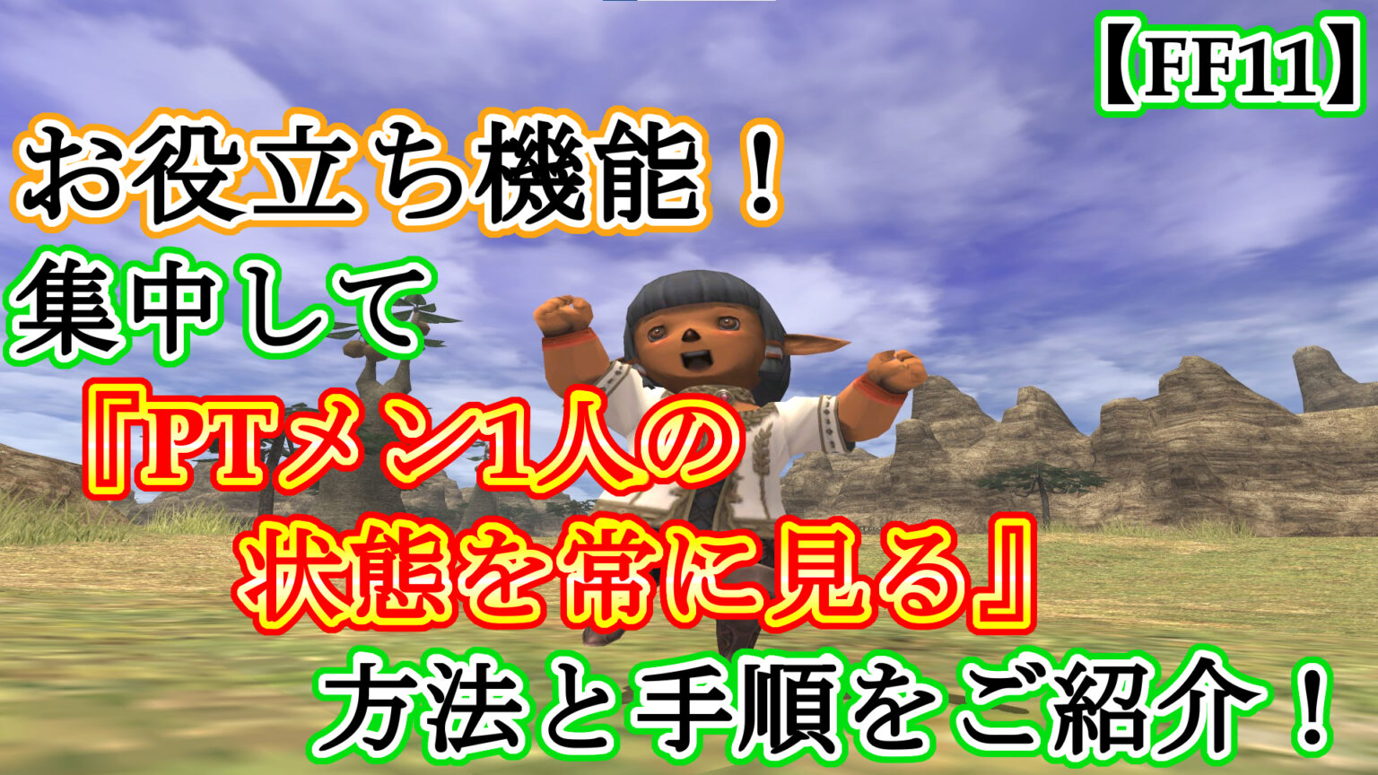 【FF11】お役立ち機能！集中して『PTメン1人の状態を常に見る』方法と手順をご紹介！ | 拝啓、最下層より